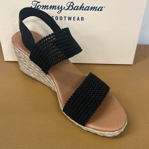 Tommy Bahama | Shoes | Tommy Bahama Sakura Black Texture Back Strap ...